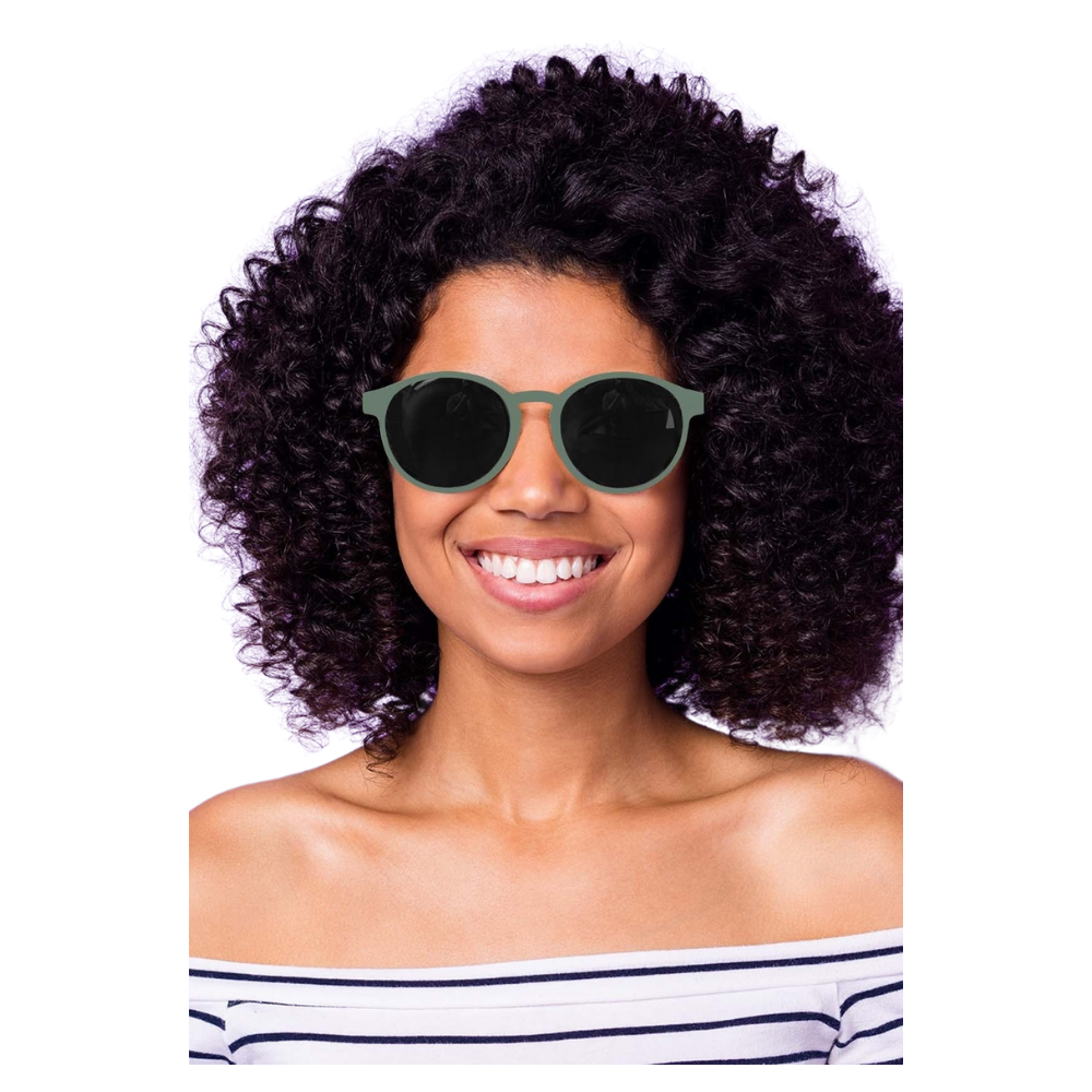 Reflective Round Navy Fade Sunglasses